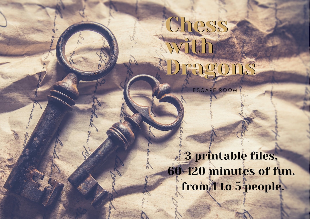 Printable Escape Room Game, Chess With Dragons, Print&play - Etsy