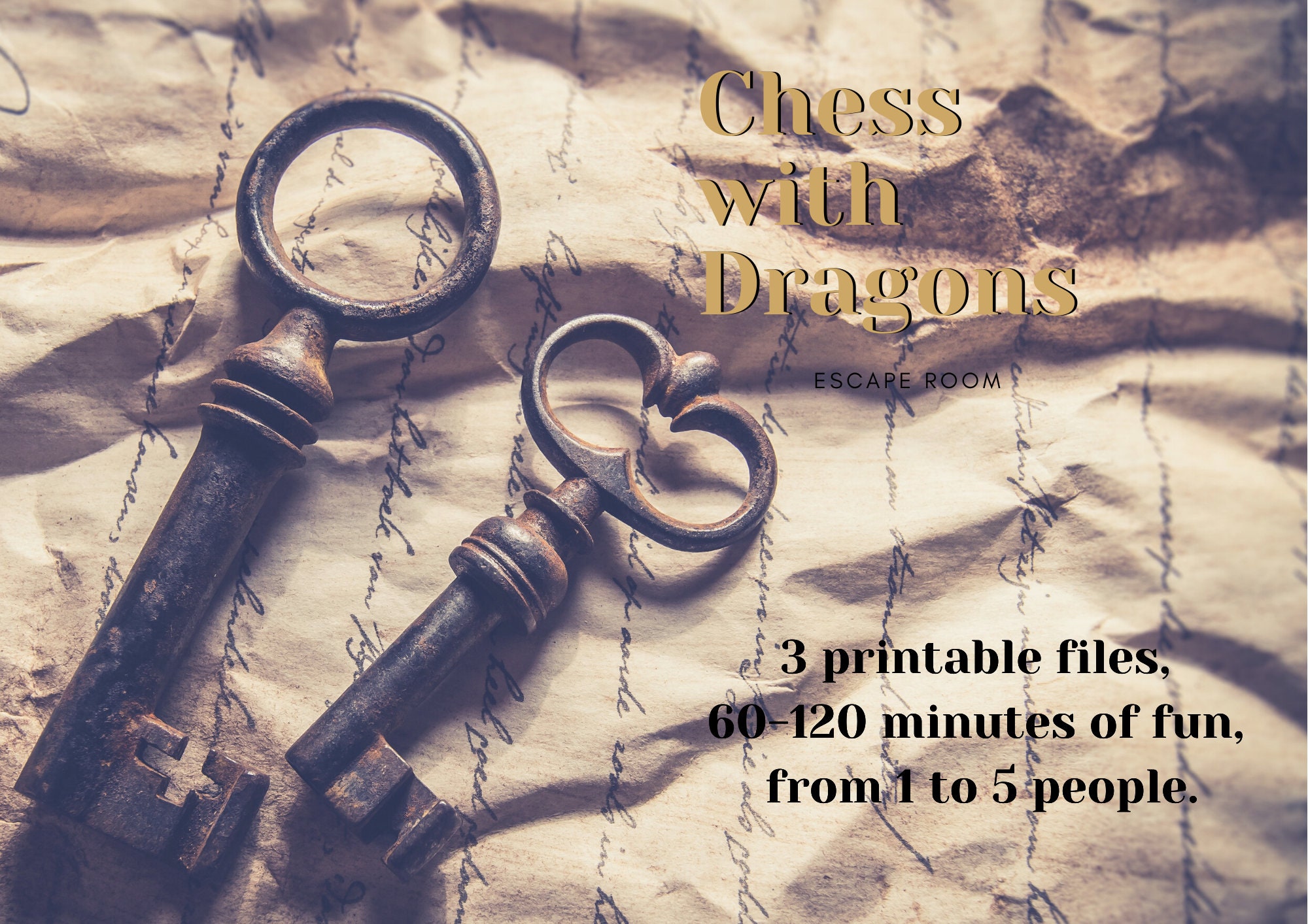 Printable Escape Room Game, Chess With Dragons, Print&play - Etsy