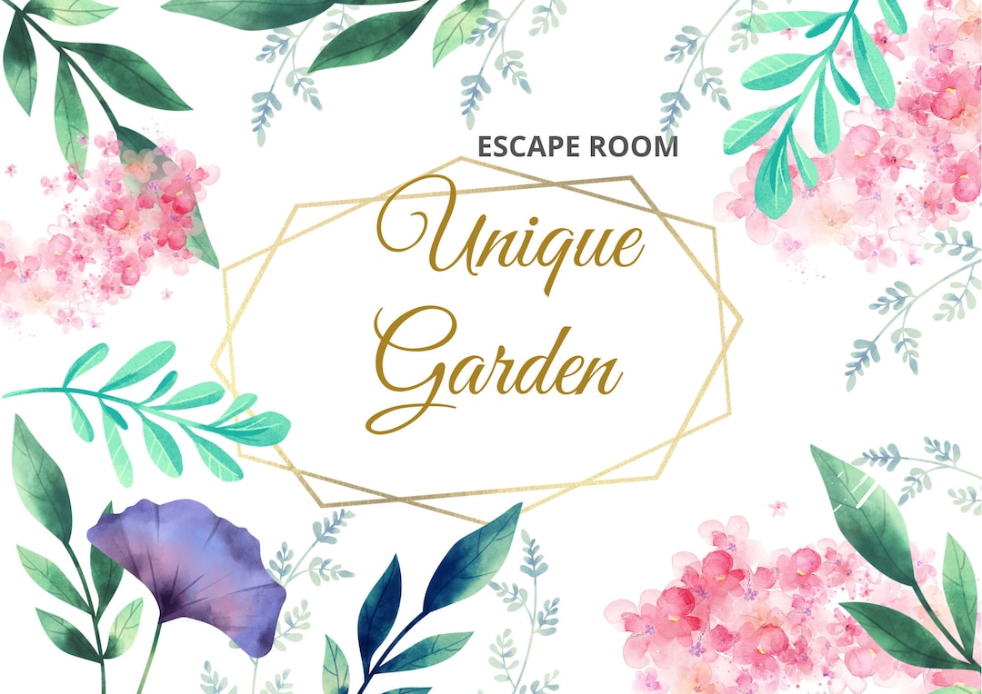 Printable Escape Room Game, Unique Garden, Print&play - Etsy