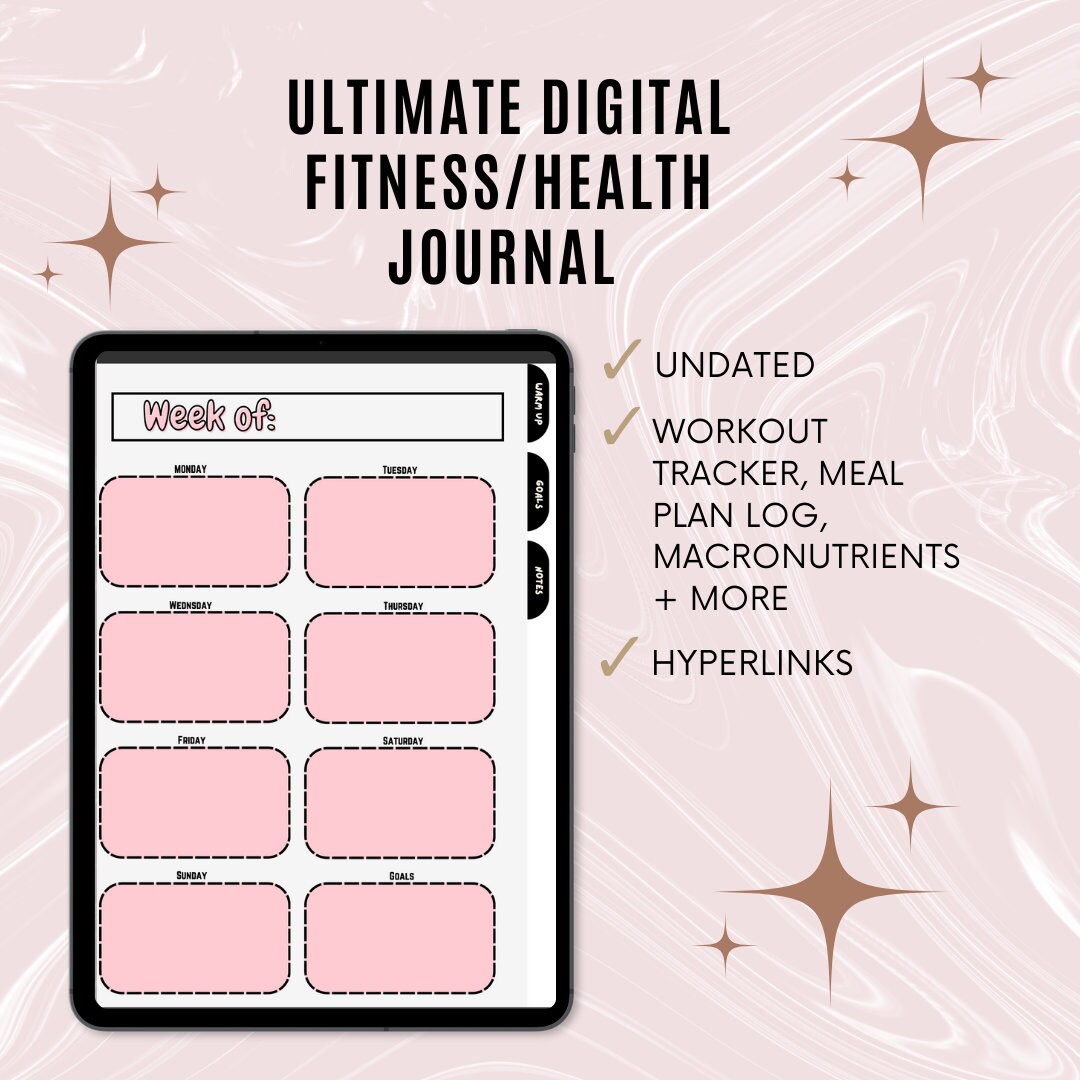 Digital Gym + Health Planner, Health Journal for iPad Goodnotes ...