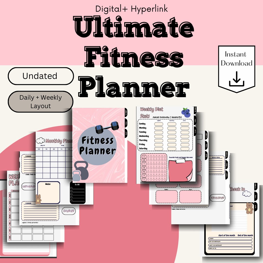 Digital Gym + Health Planner, Health Journal for iPad Goodnotes ...