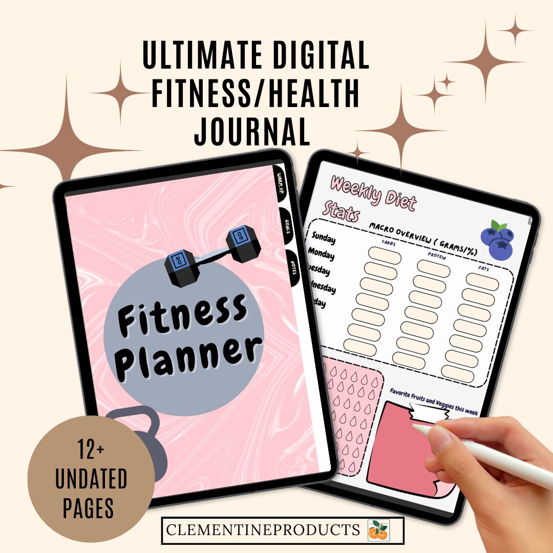 Digital Gym + Health Planner, Health Journal for iPad Goodnotes ...