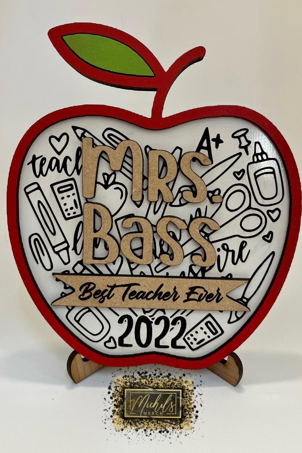 Teacher Apple Plaque SVG CUT FILE Only - Etsy