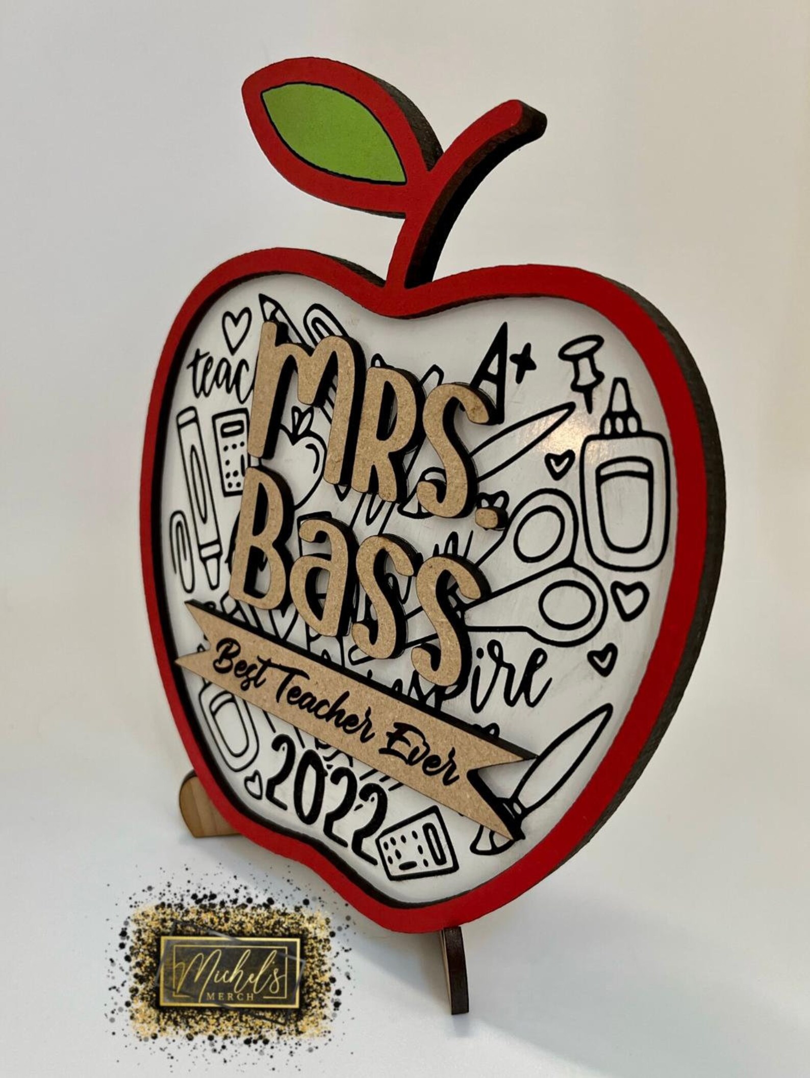 Teacher Apple Plaque SVG CUT FILE Only - Etsy