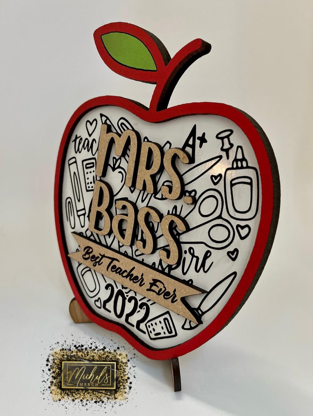 Teacher Apple Plaque SVG CUT FILE Only - Etsy