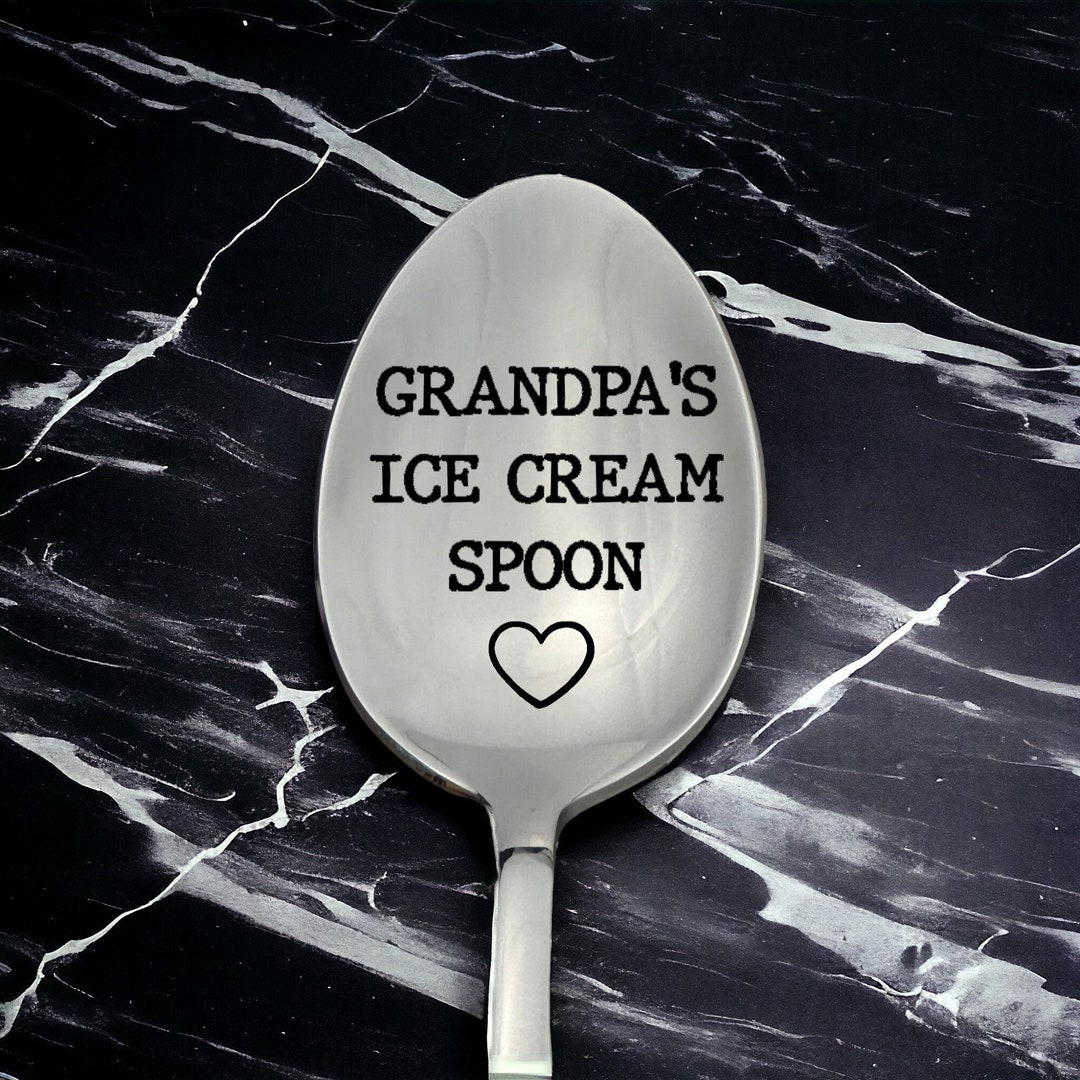 Grandpa's Ice Cream Spoon-gift for Grandpa-engraved Spoon-silverware ...