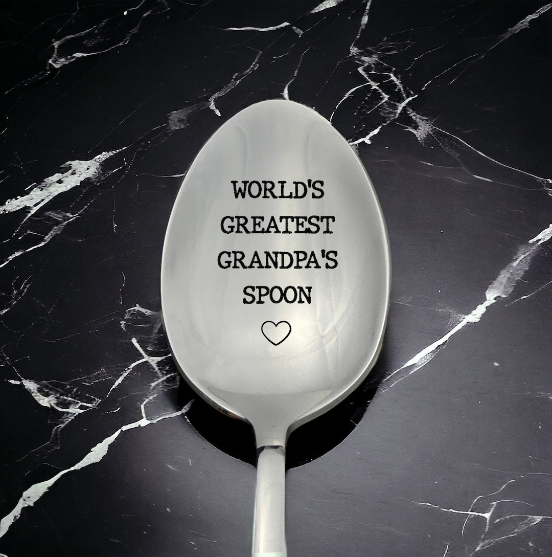 Grandpa's Ice Cream Spoon-world's Greatest Grandpa Gift-father's Day ...