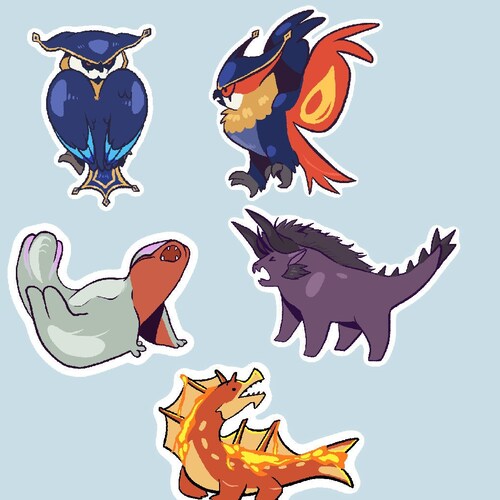 Monster Hunter Chibi Stickers - Etsy