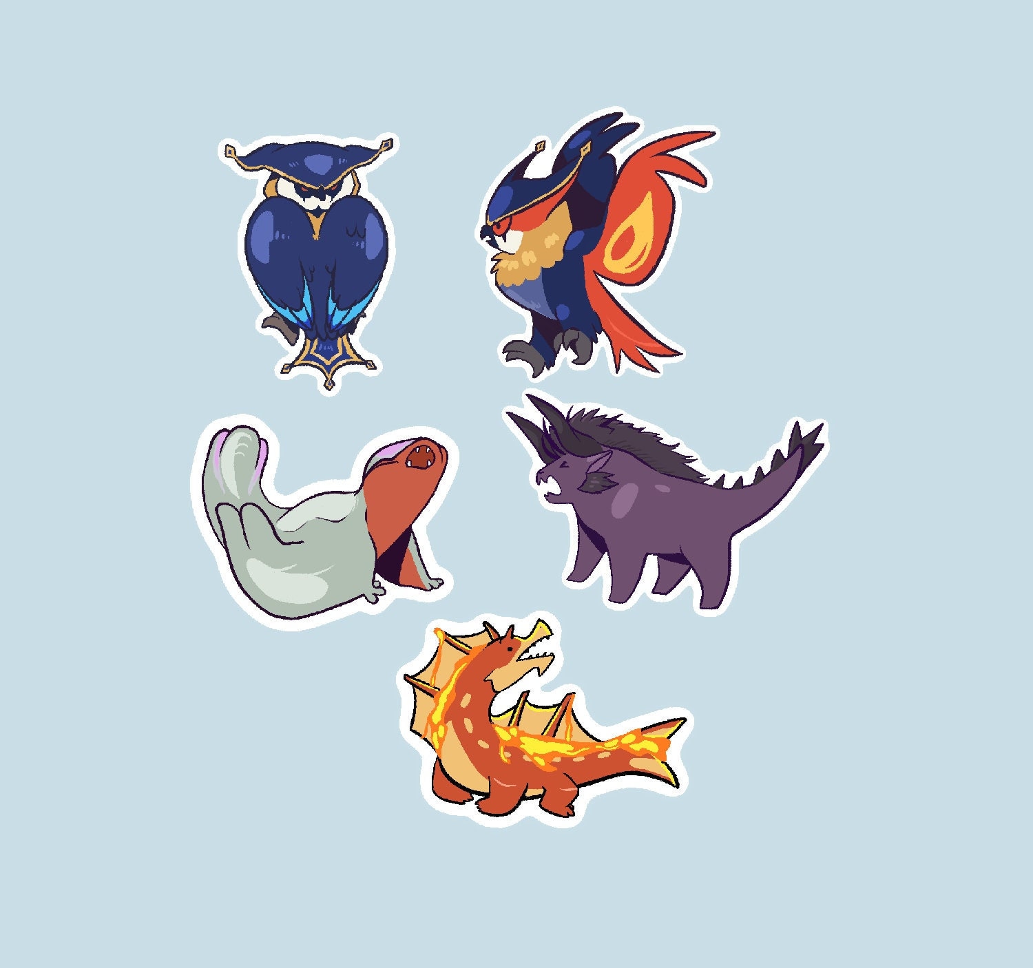 Monster Hunter Chibi Stickers - Etsy