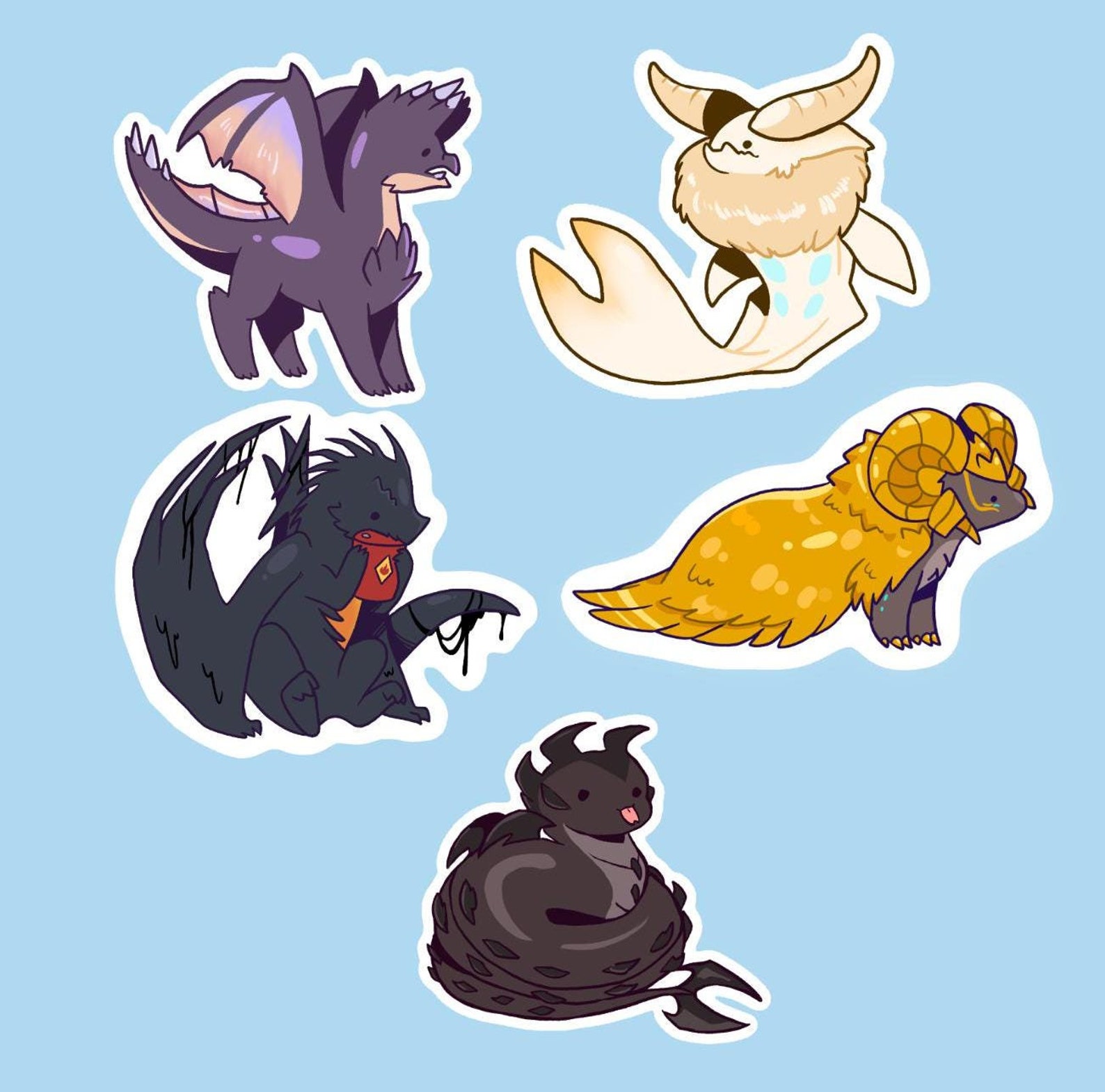 Monster Hunter Chibi Stickers - Etsy