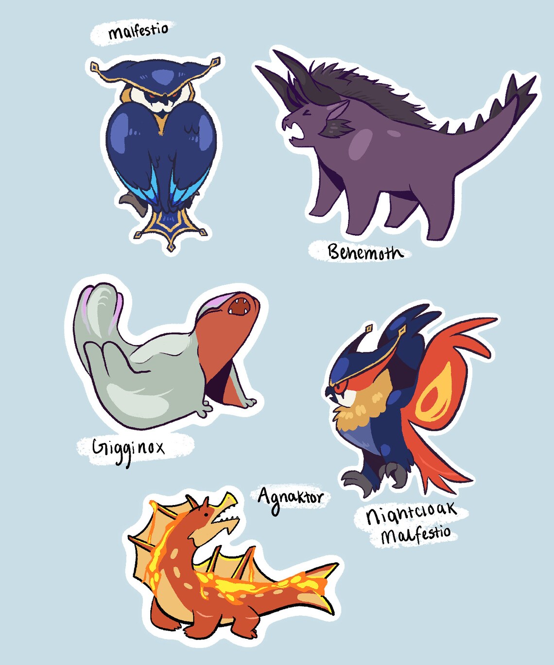 Monster Hunter Chibi Stickers - Etsy