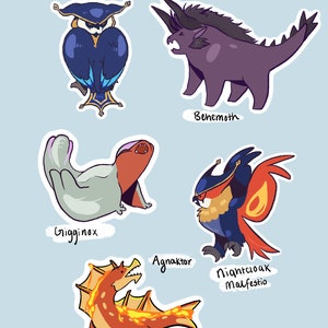 Monster Hunter Chibi Stickers - Etsy