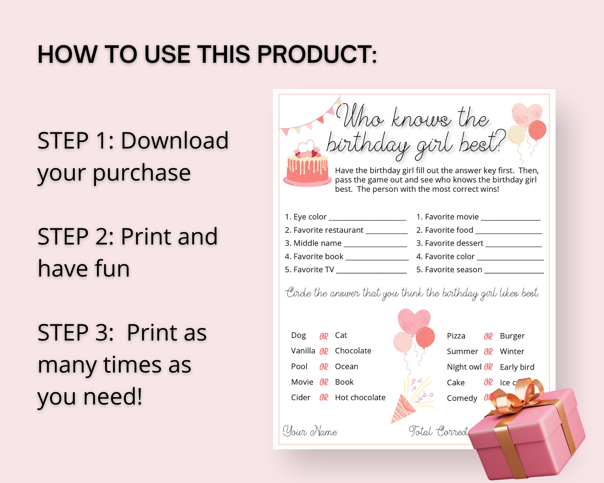 Who Knows the Birthday Girl Best, How Well Do You Know the Birthday ...