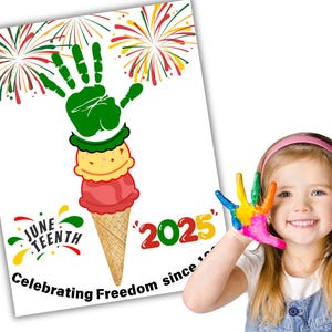 Juneteenth Handprint Art, Freedom Activity, Handprint Art, Handprint ...