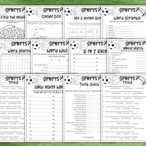 Sports Trivia Game Bundle, Baseball, Basketball, Football, Soccer ...