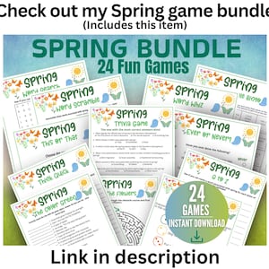 Gardening Trivia Game, Spring Season Quiz, Spring Time Game for Adults ...