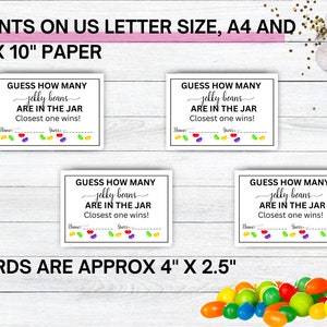 Guess How Many Jelly Beans in the Jar,easter Jally Beans,bridal Shower ...