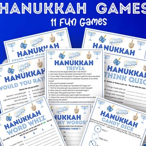 Hanukkah Game Bundle, Jewish Party Games, Hanukkah Holiday Trivia ...