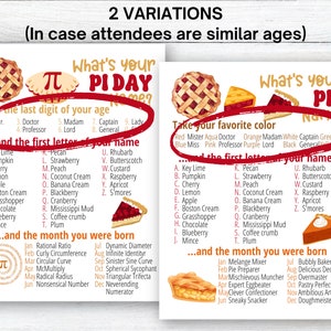 What's Your Pi Day Name Game WITH NAMETAGS + Sign,game, Pi Day Classroom Game, Daycare Activity ...