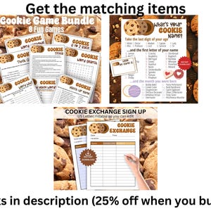 What's Your Cookie Name Game WITH NAMETAGS + SIGN, Cookie Birthday ...