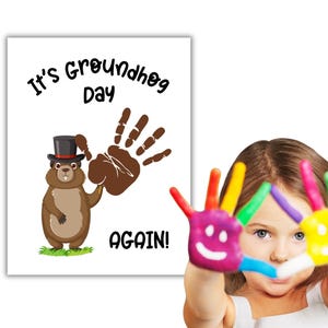 Groundhog Day Handprint Craft Bundle, Handprint Keepsake, Daycare ...