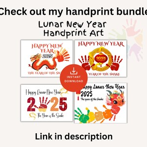 Lunar New Year Handprint Craft, Chinese New Year Handprint Art, Year of ...