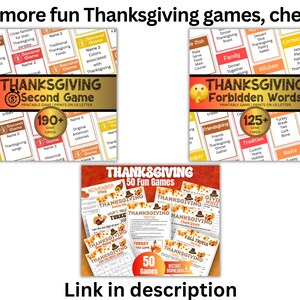 Thanksgiving 5 Second Game, Thanksgiving Activity for Kids and Adults ...