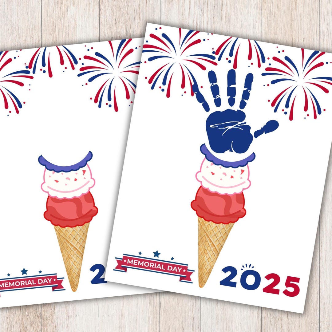 Memorial Day Handprint Art, Memorial Day Activity, Handprint Art ...