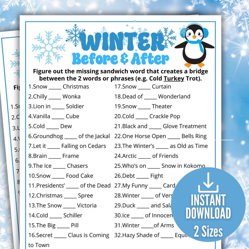 Snow Quiz for Kids - Etsy UK