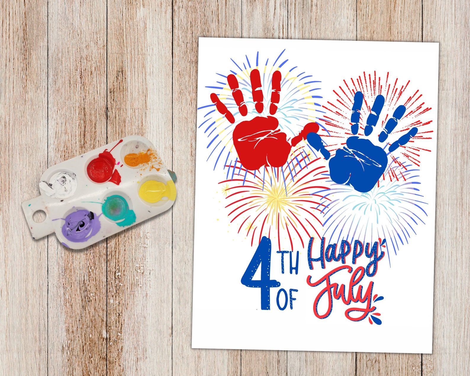 4th of July Handprint Art 4th of July Activity Handprint - Etsy
