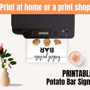 Potato Bar Station Sign & Table Cards, Make Your Own Potato Signs ...