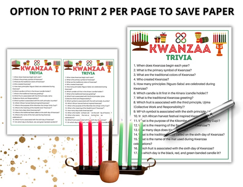 Kwanzaa Trivia Game, Kwanzaa Celebration Games, African American ...