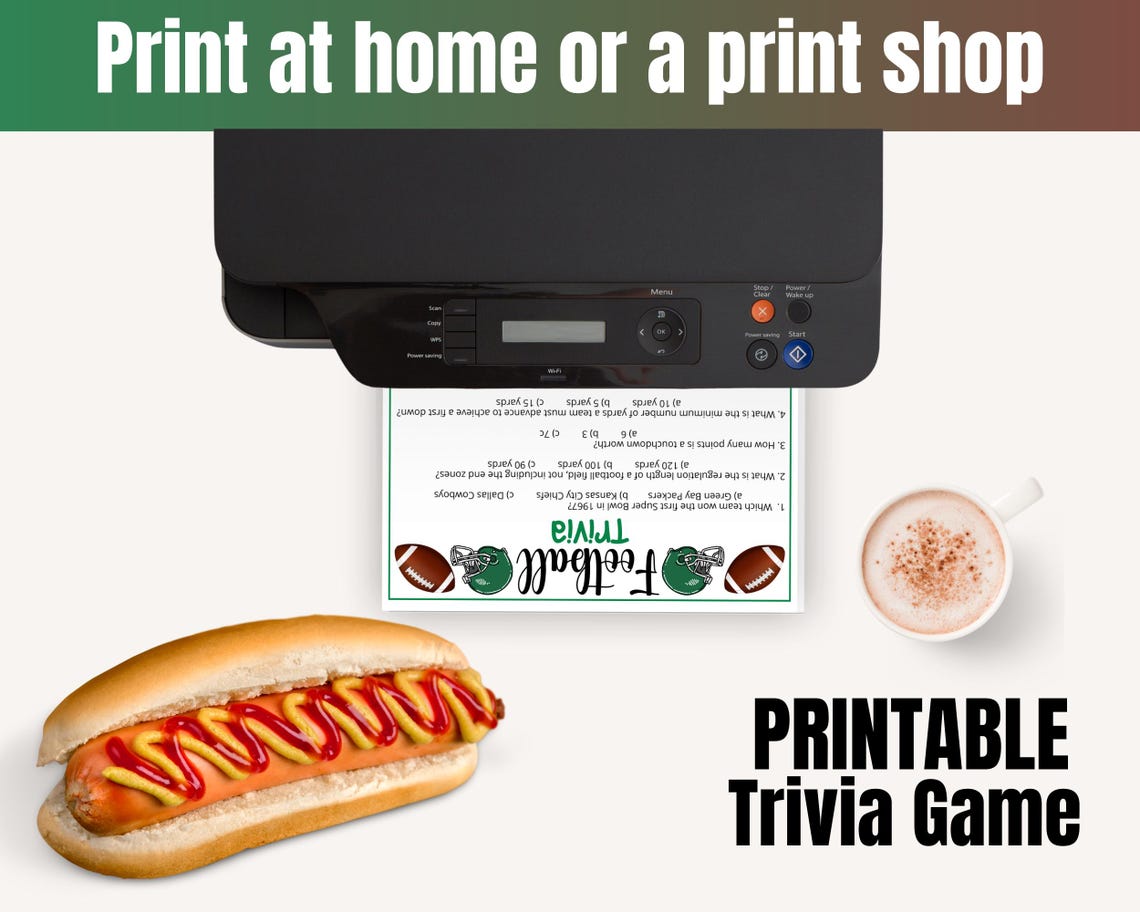 Football Trivia Game, Sports Team Trivia, Fall and Winter Sports ...
