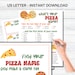 What's Your Pizza Name Game WITH NAMETAGS SIGN, Pizza Party Game, Pizza ...