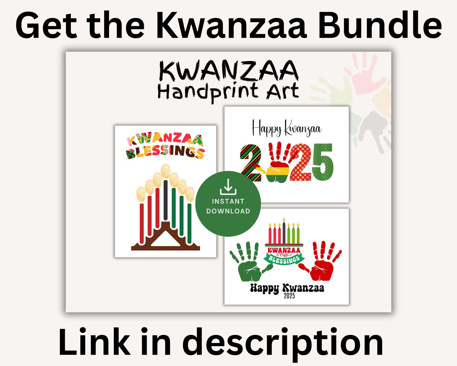 Kwanzaa Handprint Craft, Handprint Keepsake, Daycare Activity ...