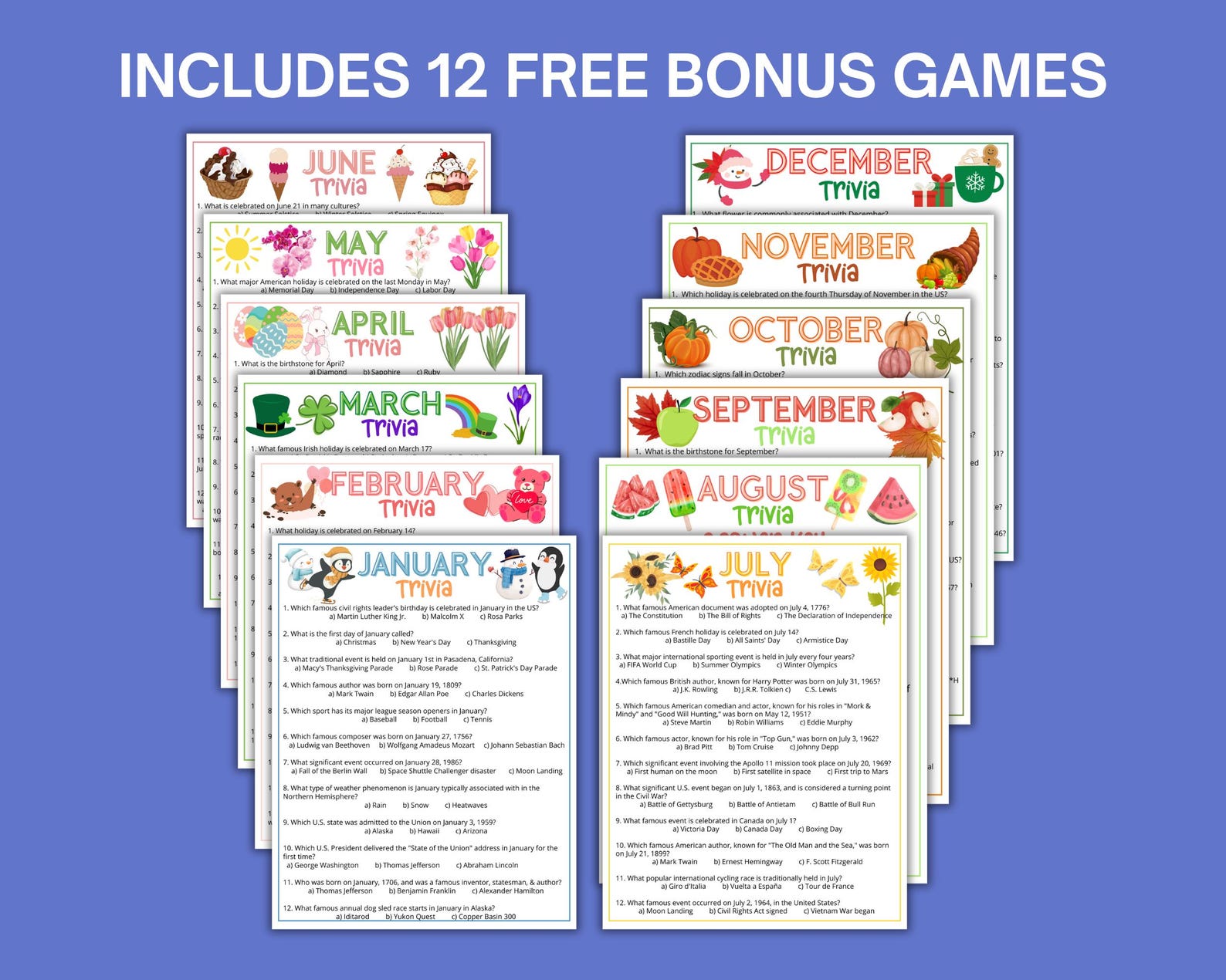 10 Commandments Trivia Game for Kids, Moses Sunday School Bible Games ...