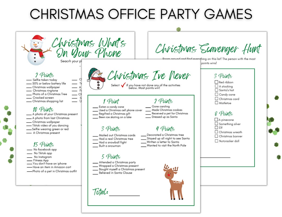 Christmas Office Party Game Bundle Christmas Games - Etsy