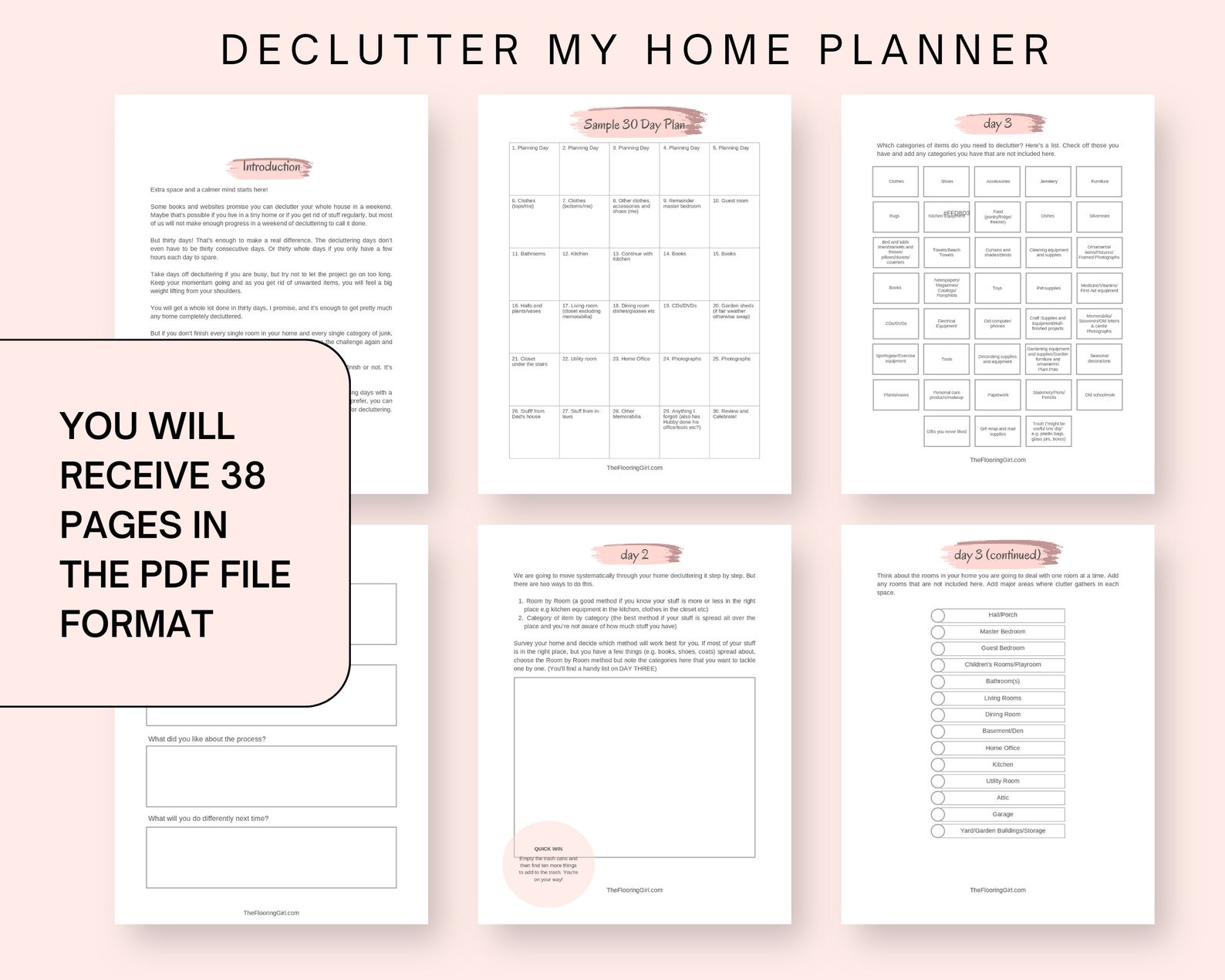 Declutter Planner Declutter Checklist Organize Your Life - Etsy