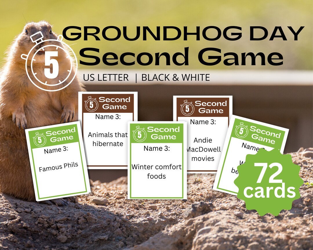 Groundhog Day 5 Second Game, Winter Activity for Kids and Adults ...
