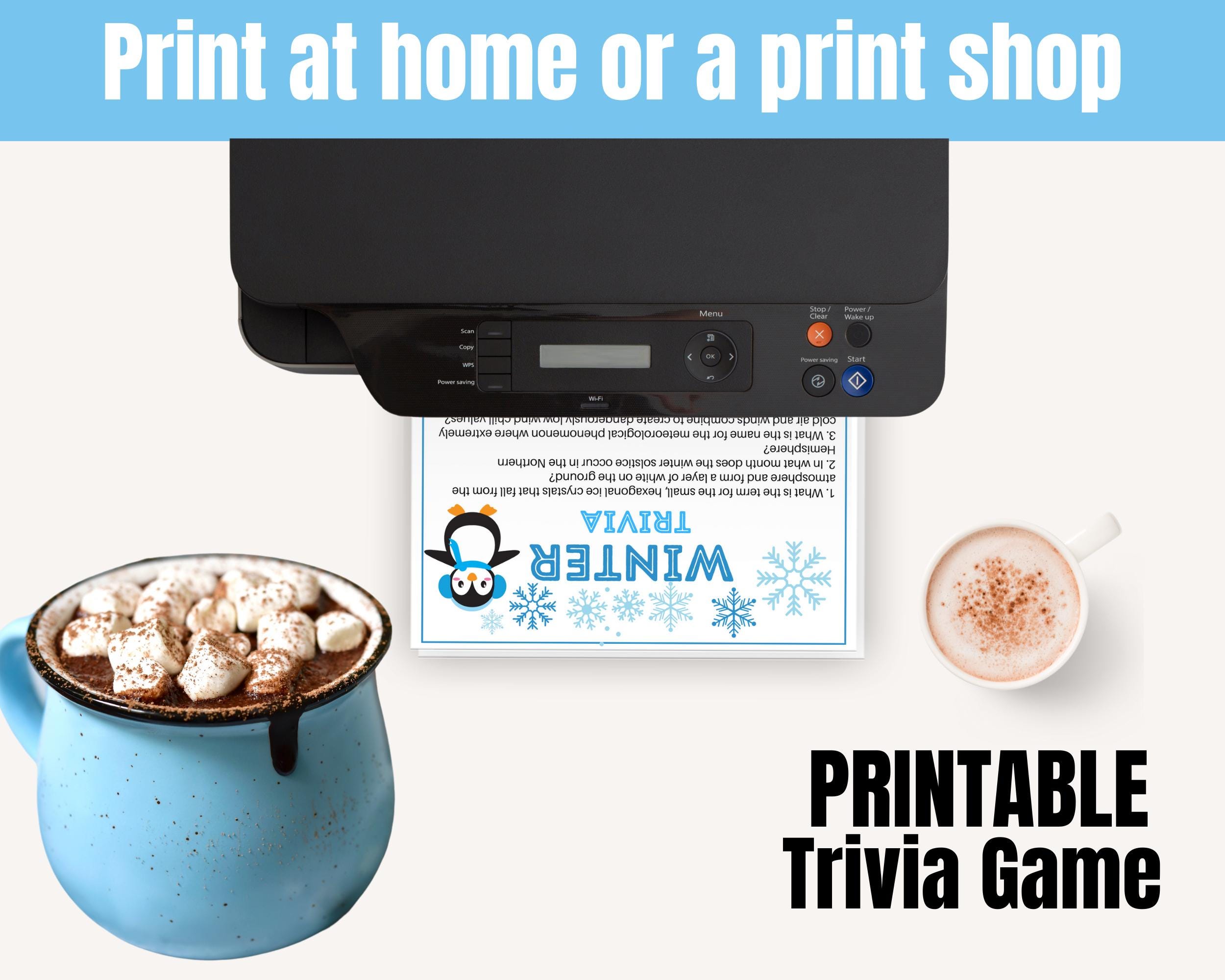 Winter Trivia Game, Winter Solstice Holiday Game, Winter Party Game ...