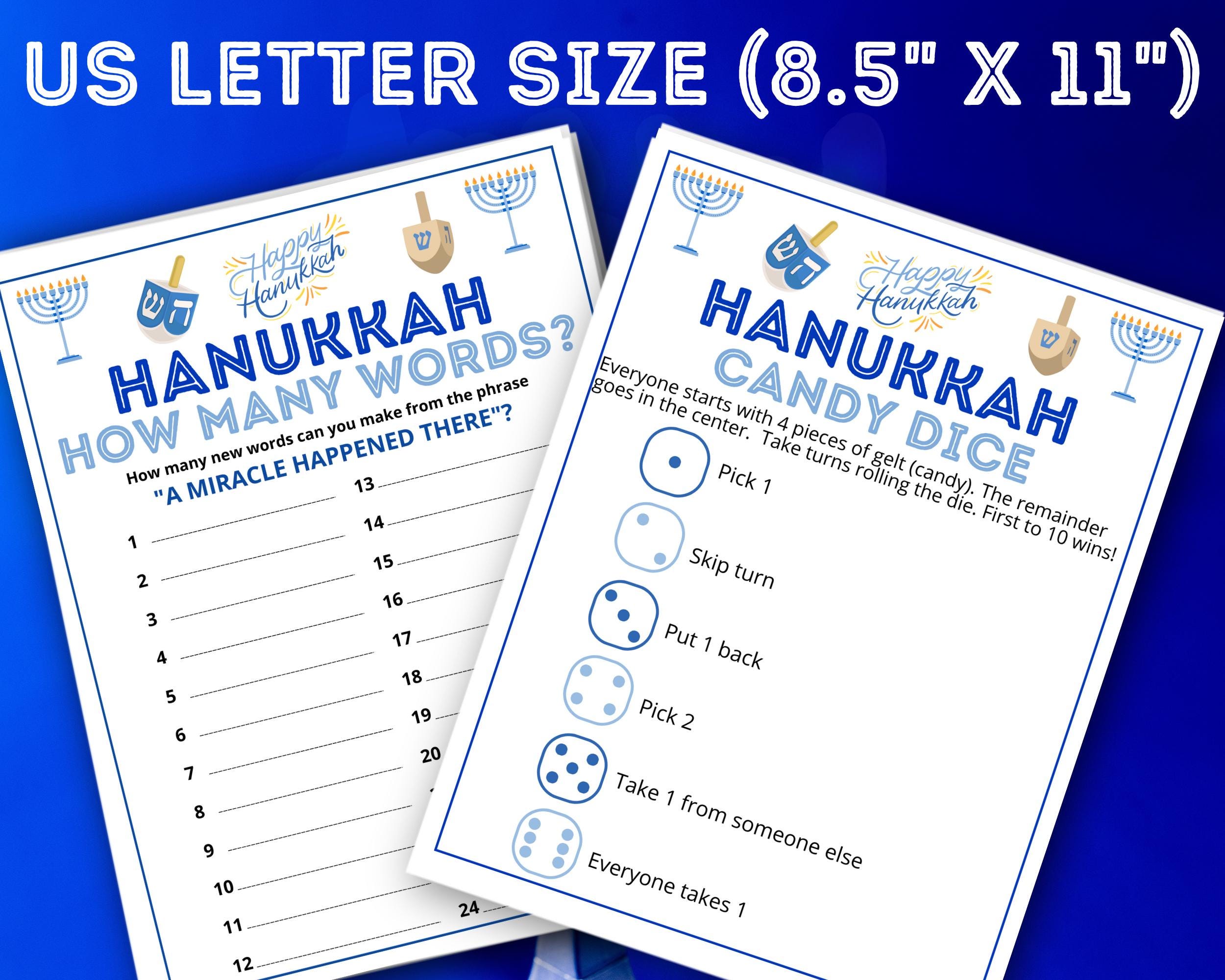 Hanukkah Game Bundle, Jewish Party Games, Hanukkah Holiday Trivia ...