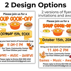 Editable Soup Cook-off Kit Templates, Soup Cook-off Competition,contest ...