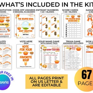 Editable Soup Cook-off Kit Templates, Soup Cook-off Competition,contest ...