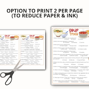 Soup Trivia Game, Printable Soup Cook-off Game for Kids & Adults, Soup ...