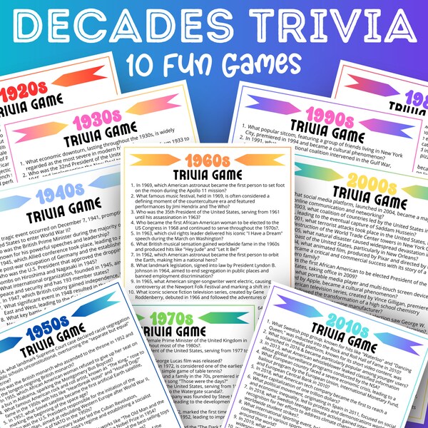 Decades Party - Etsy