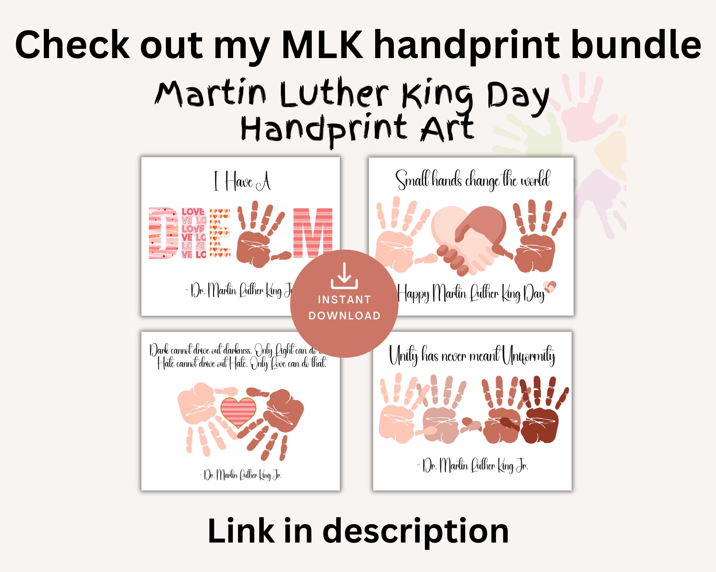 Martin Luther King Day Handprint Craft, MLK Day Handprint Art,handprint ...