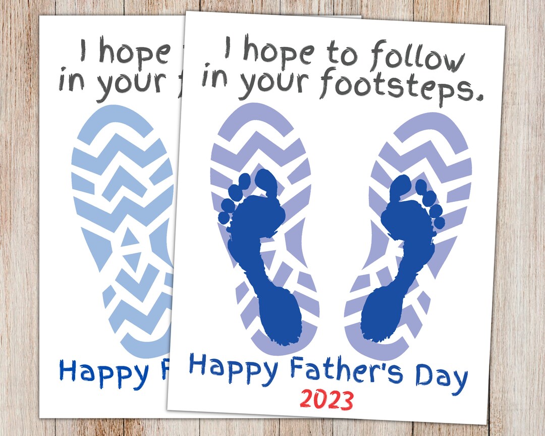 Father's Day Footprint Craft, Footprint Art, Footprint Craft Keepsake ...
