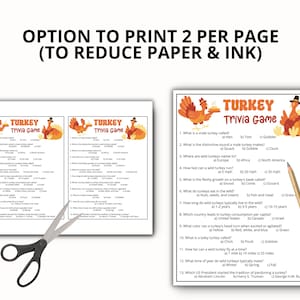 Turkey Trivia Game, Thanksgiving Party Game, Fall Trivia Game ...