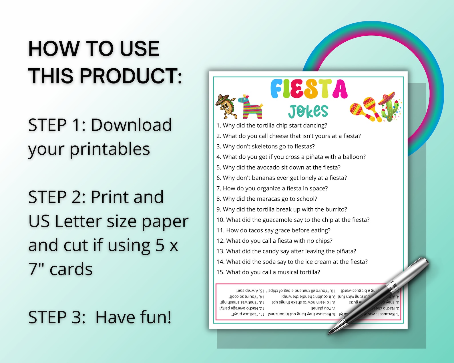 Fiesta Jokes for Kids, Mexican Taco Fiesta Games, Quinceañera Fiesta ...