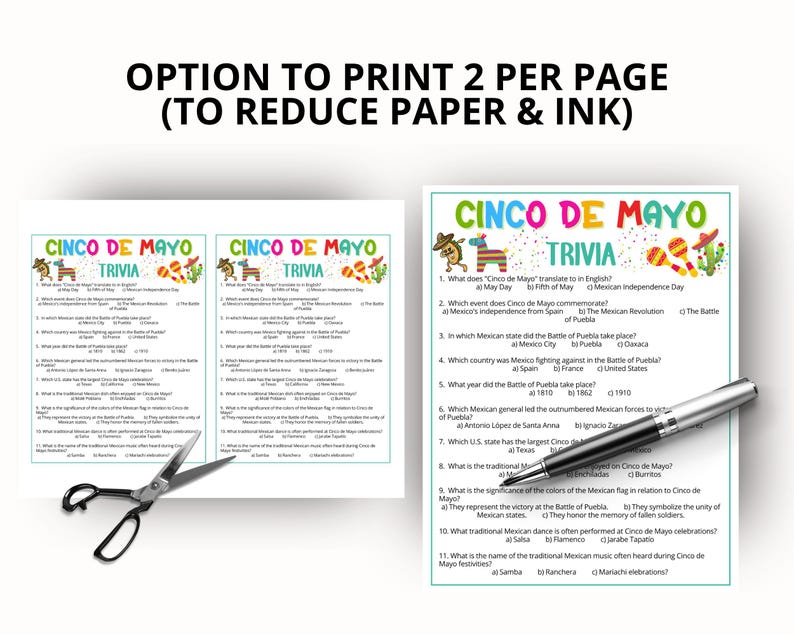 Cinco De Mayo Game Bundle, Cinco De Mayo Trivia Games, Fiesta Games ...